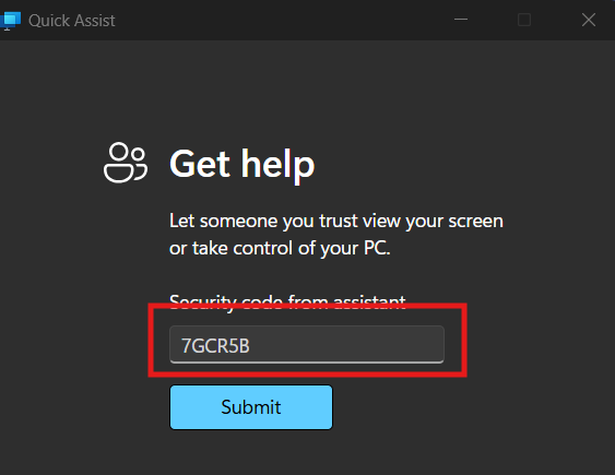 How to use Quick Assist – PromoForce/Internal IT